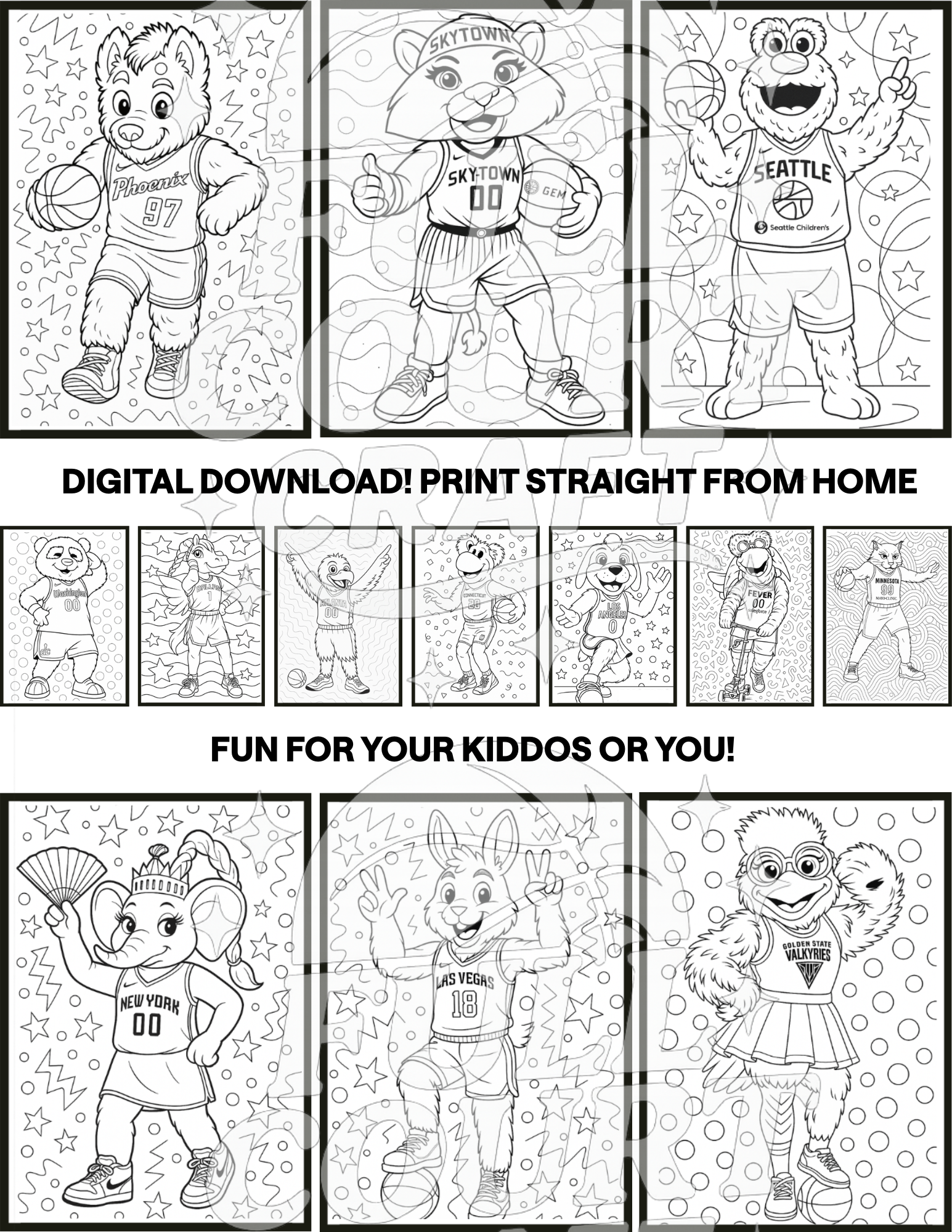 mascot coloring book